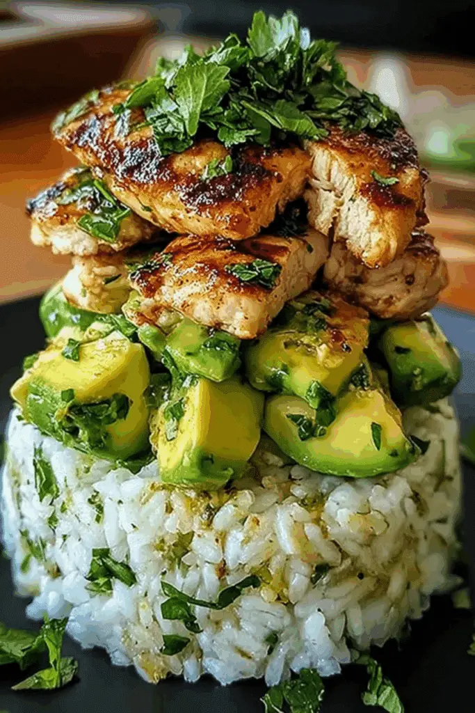 Honey Lime Chicken & Avocado Rice Stack: A Perfect Summer Delight ...