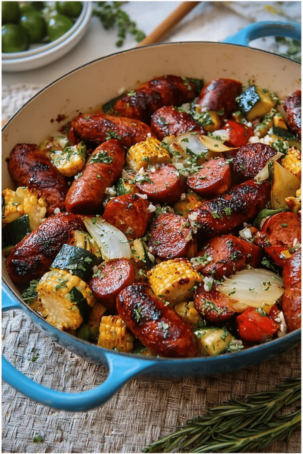 Andouille Sausage Recipe: Summer Sausage Skillet with Andouille Sausage ...