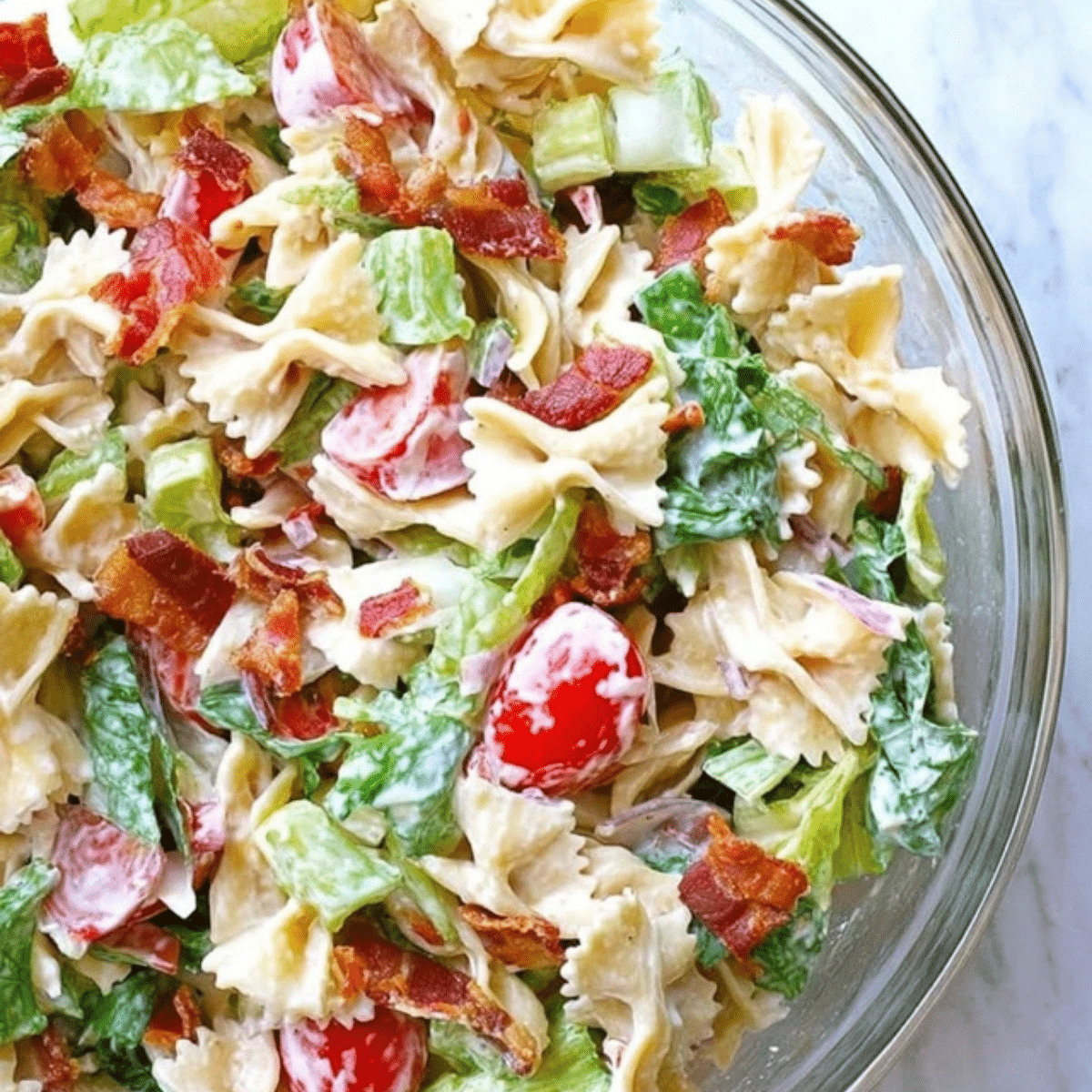 BLT Pasta Salad Recipe - Quite Chefy