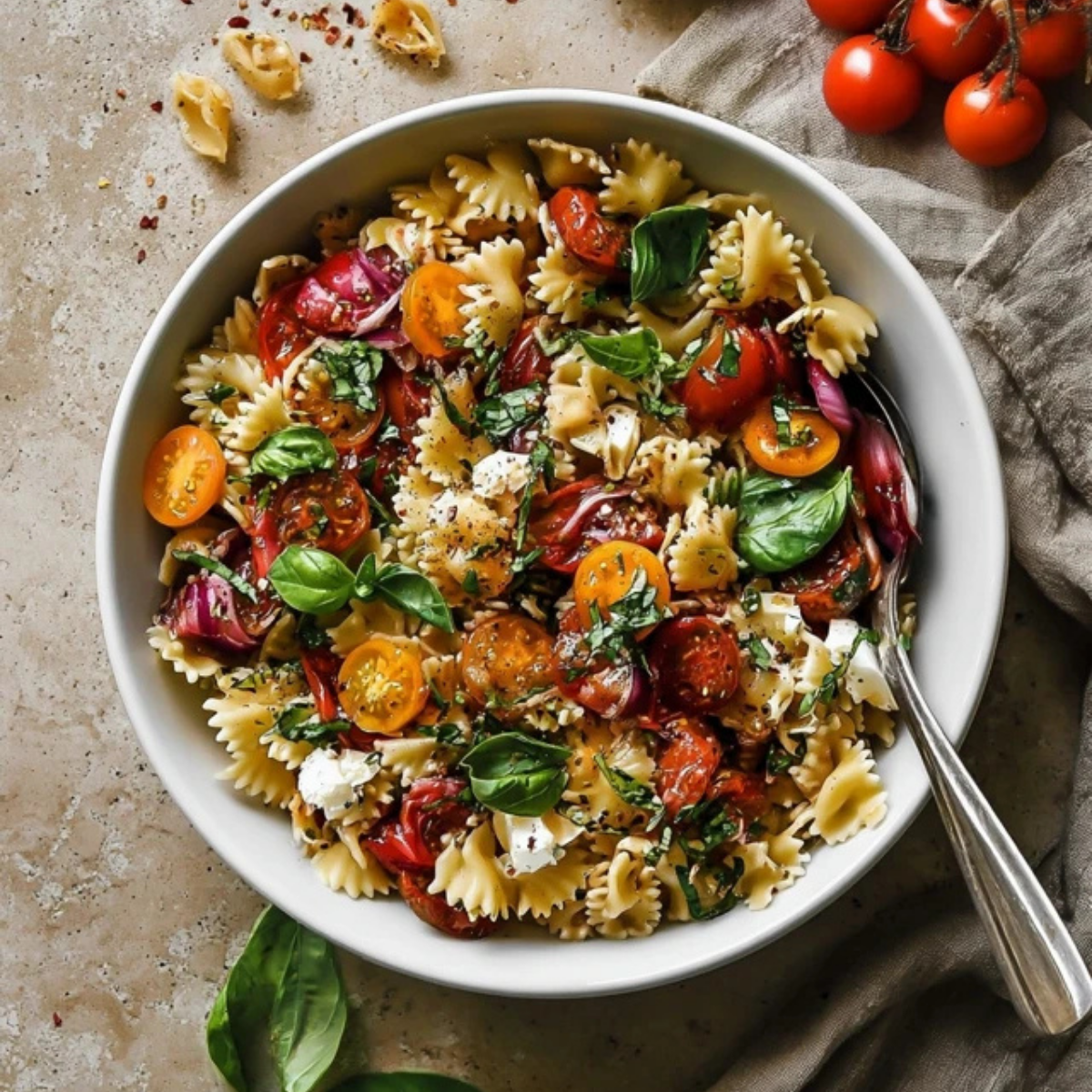 Bruschetta Pasta Salad Recipe: A Fresh and Flavorful Twist on a Classic - Quite Chefy