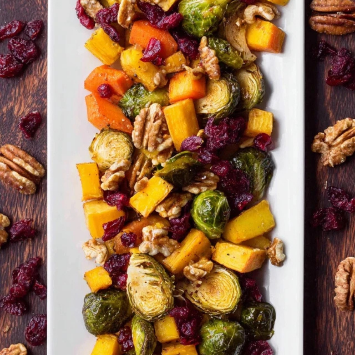Roasted Fall Vegetables with Cranberries and Maple Walnuts - Quite Chefy