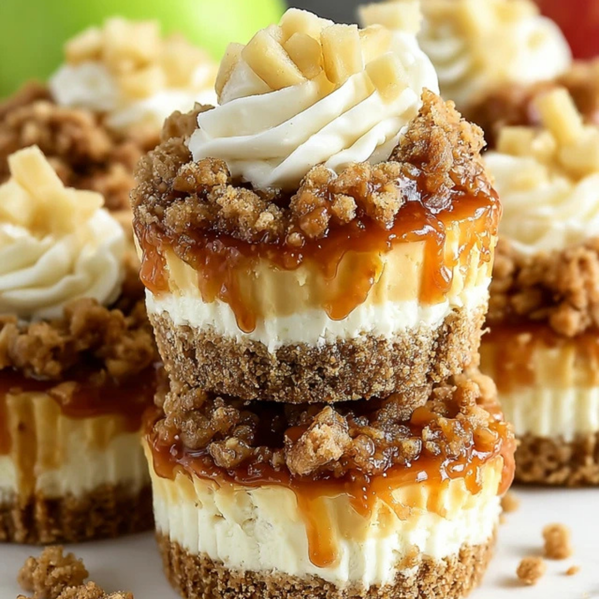 Apple Crisp Mini Cheesecakes - Quite Chefy