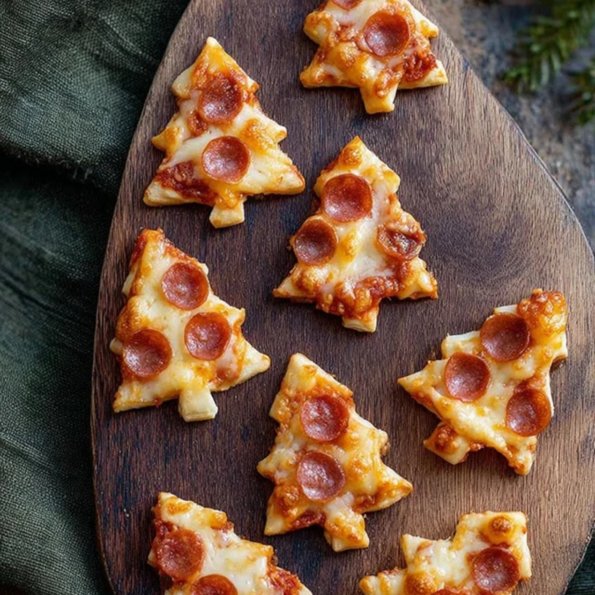 Puff Pastry Christmas Tree Pizza Bites - Quite Chefy