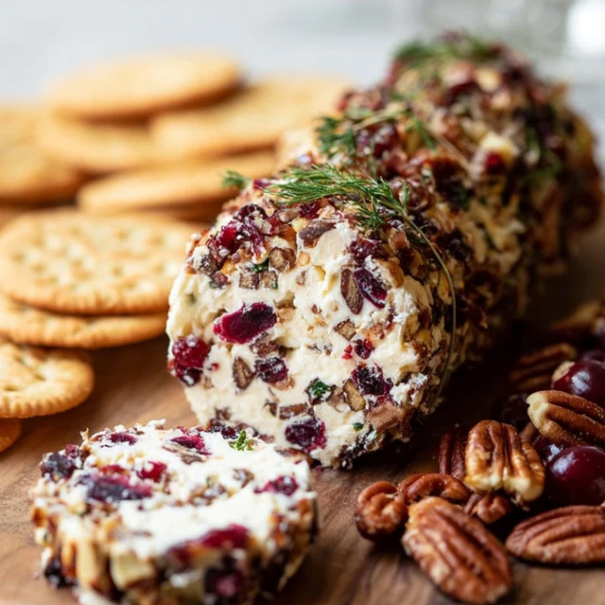 Cranberry Pecan Cheese Log Recipe - Quite Chefy