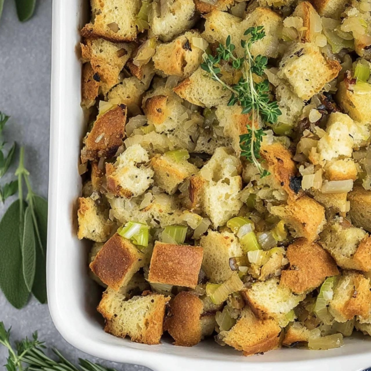 Homemade Traditional Bread Stuffing: The Perfect Thanksgiving Side Dish ...