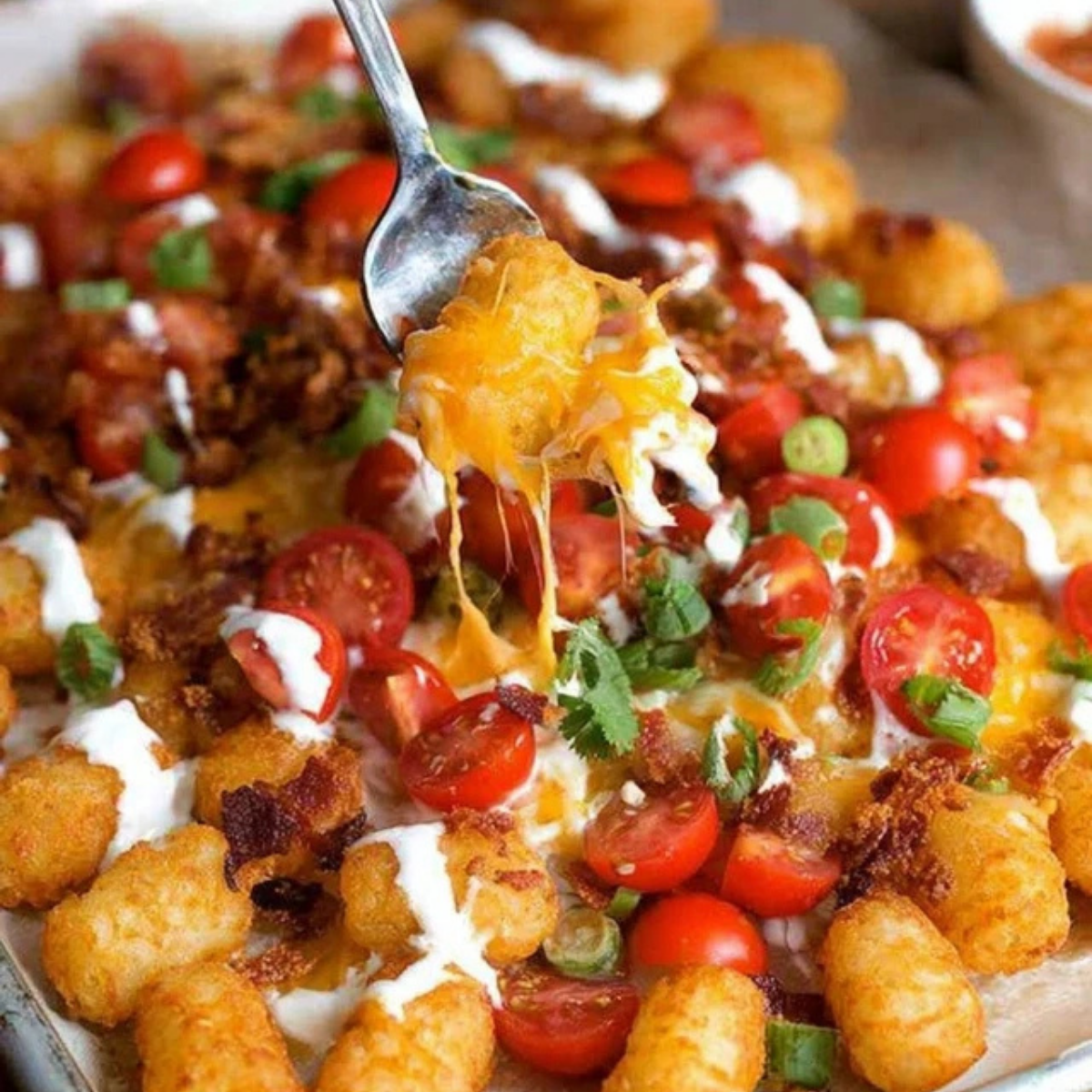 Loaded Tater Tot Nachos Recipe - Quite Chefy